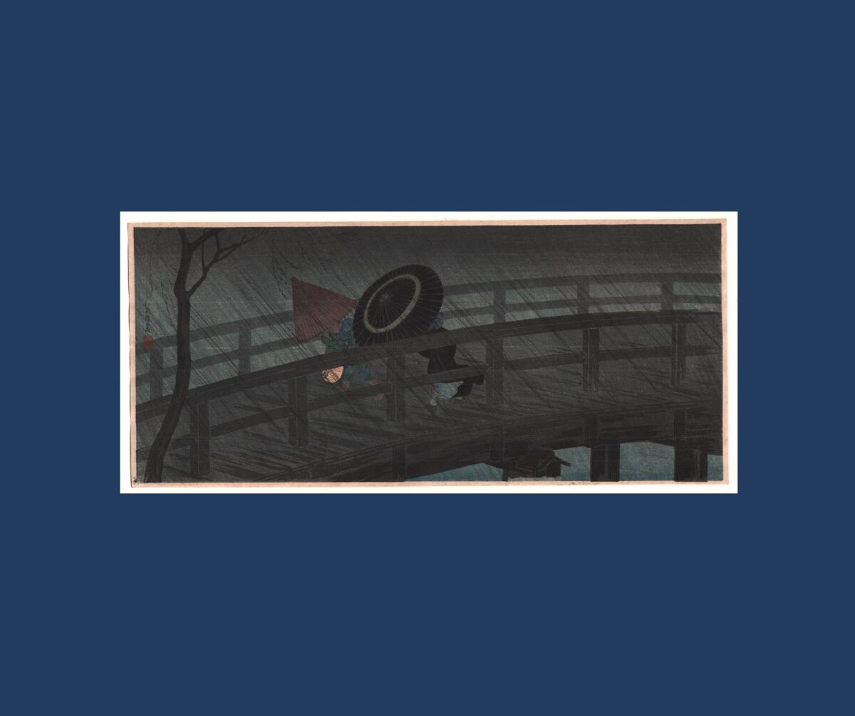 Takahashi Shotei: Rain on Izumi Bridge, c.1930's(SOLD) - Things ...